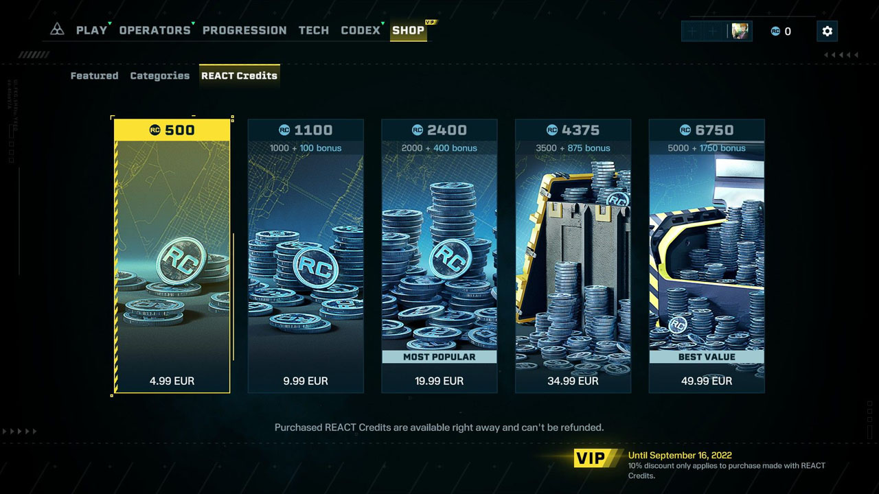 خرید کردیت رینبو R6 Credits برای Xbox | خرید R6 Credits ایکس باکس ارزان